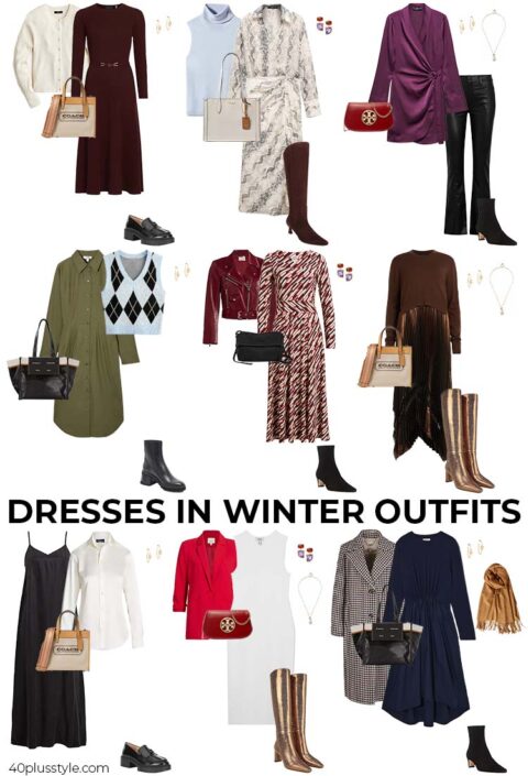 How to wear dresses in winter - best winter dresses | 40+style