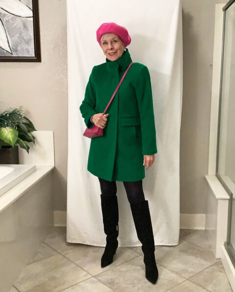 How to wear bright colors in winter | 40+style