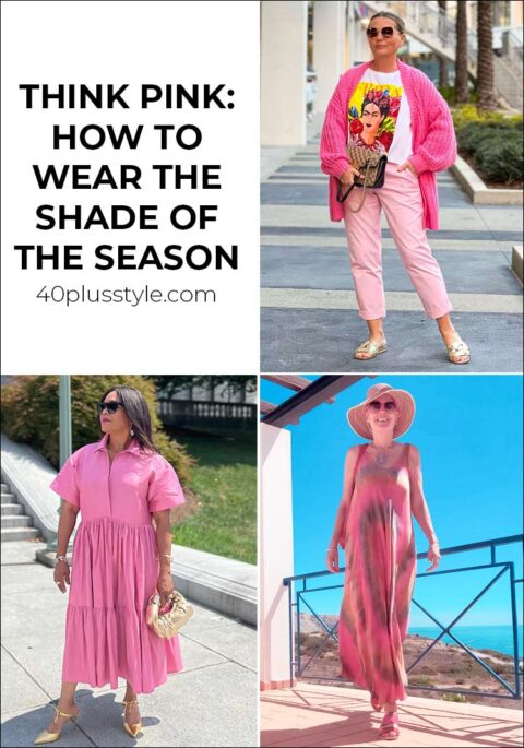 pink outfits and how to wear pink | 40plusstyle.com