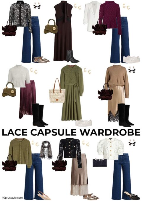 Lace outfits with a modern edge | 40plusstyle.com